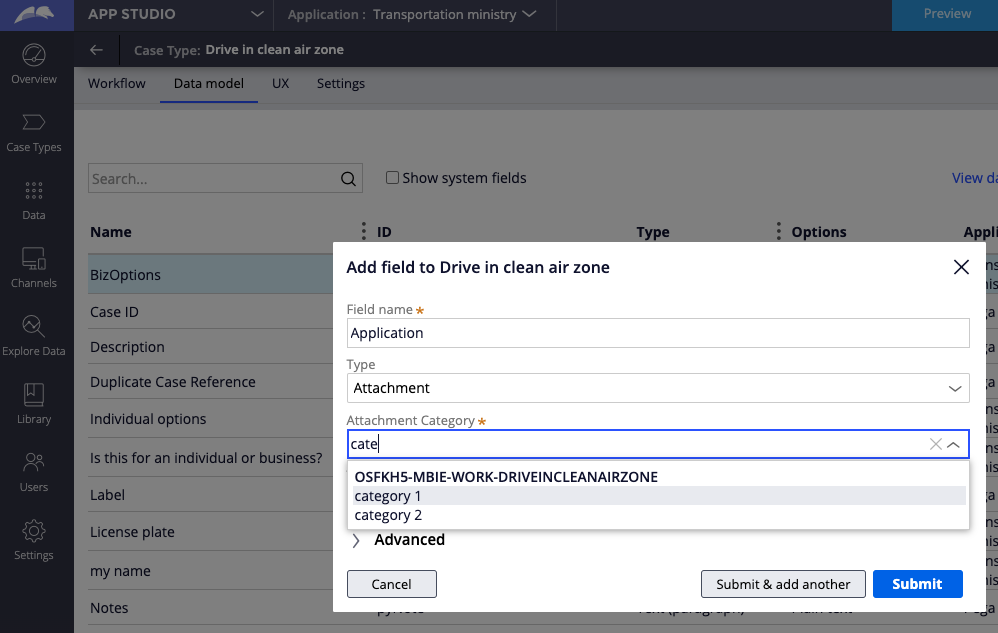 How to configure attachments which needs to be added as category specific in Pega 8.8 ...